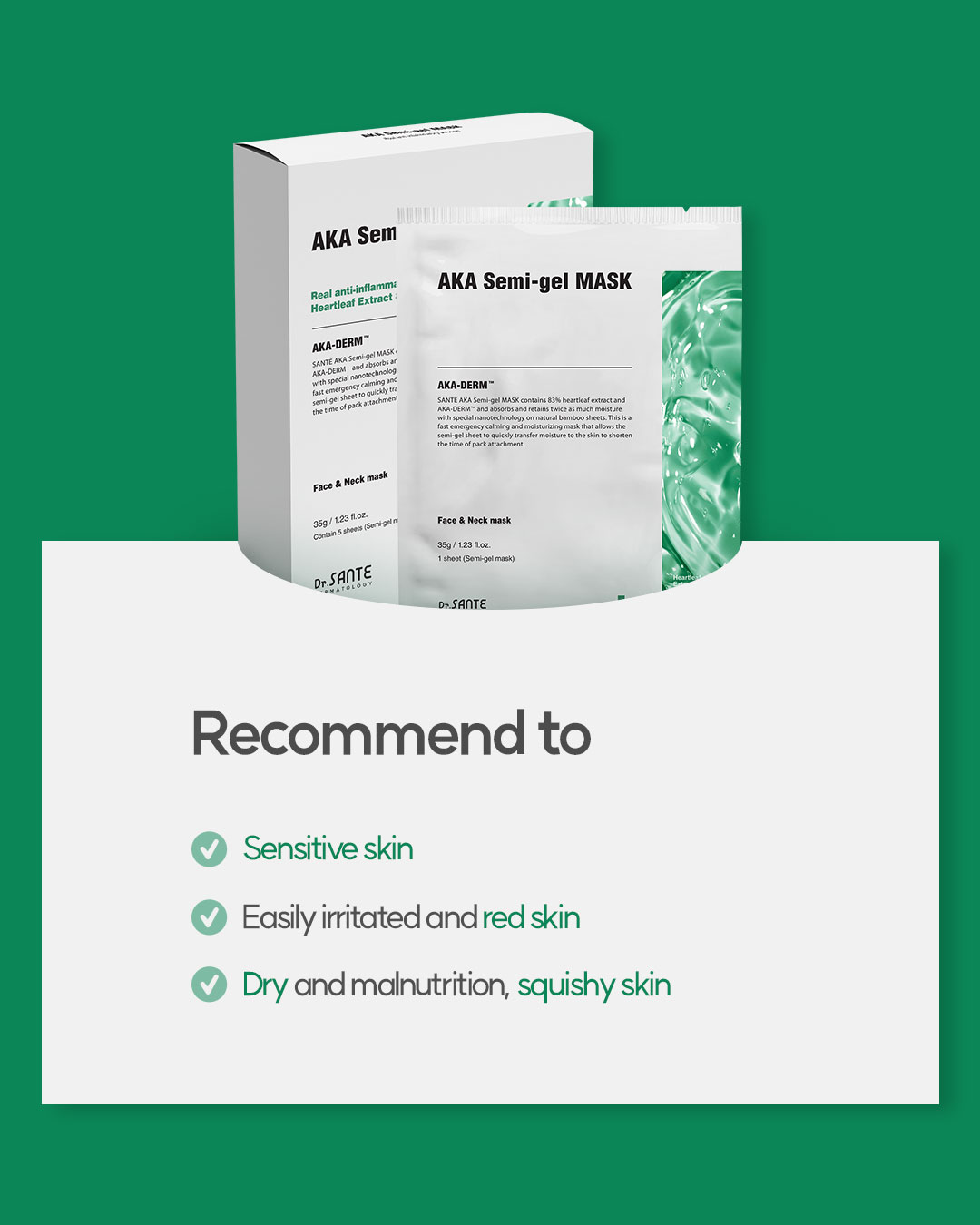 Dr.Sante AKA Semi-gel Mask (33g*5ea) - Beauty From Korea